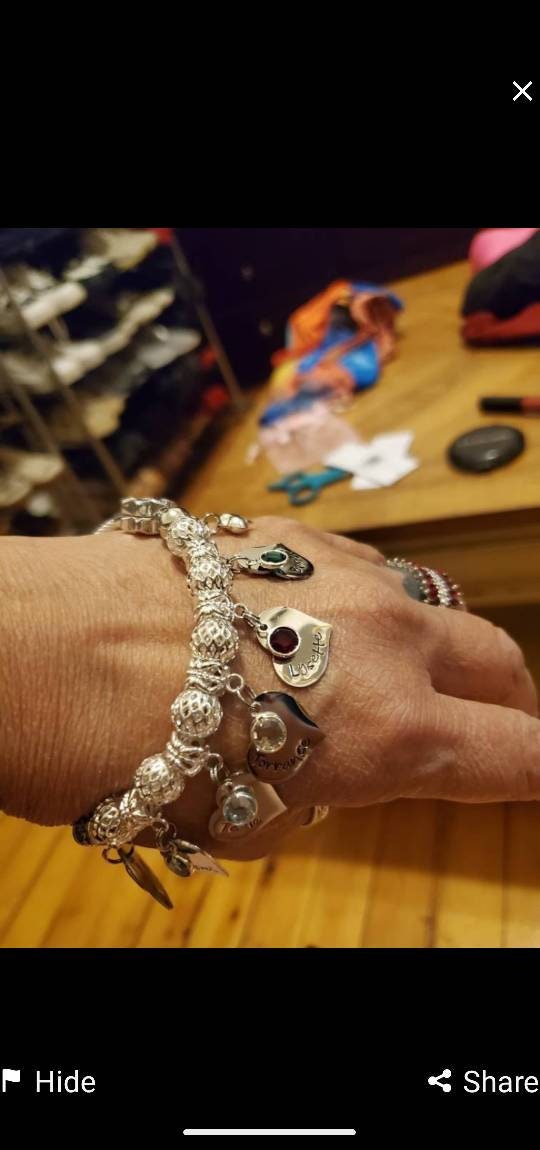 Personalized NAME Charms With BIRTHSTONE Add to Your European | Etsy