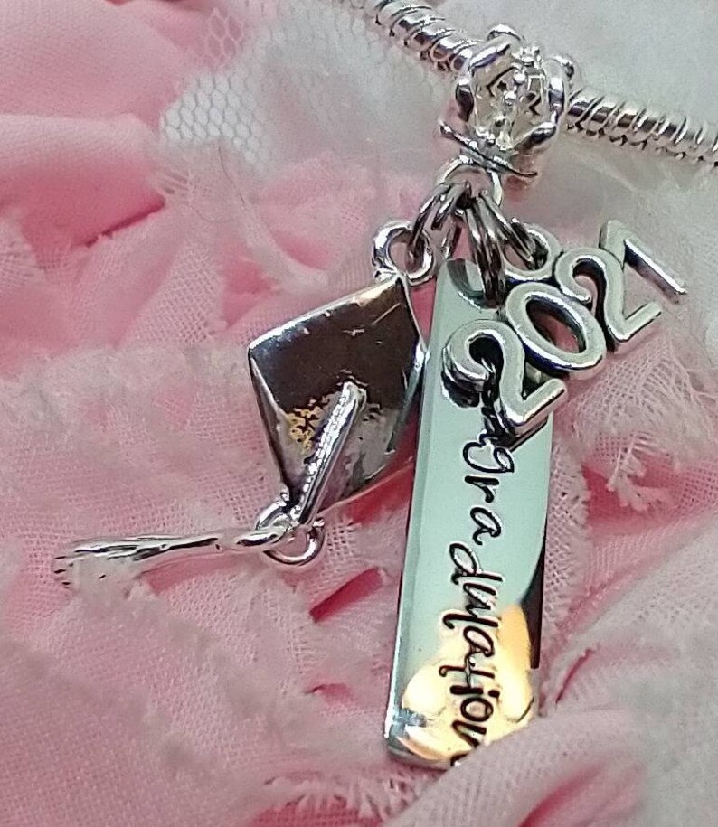 Graduation 2022 2023 Initial Charm Graduation Hat Charm Grad - Etsy