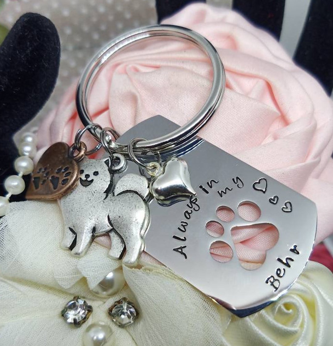 Dog Mom, Dog Keychain, Dog Mom Jewelry, Fur Baby Keychain, Name Charm ...