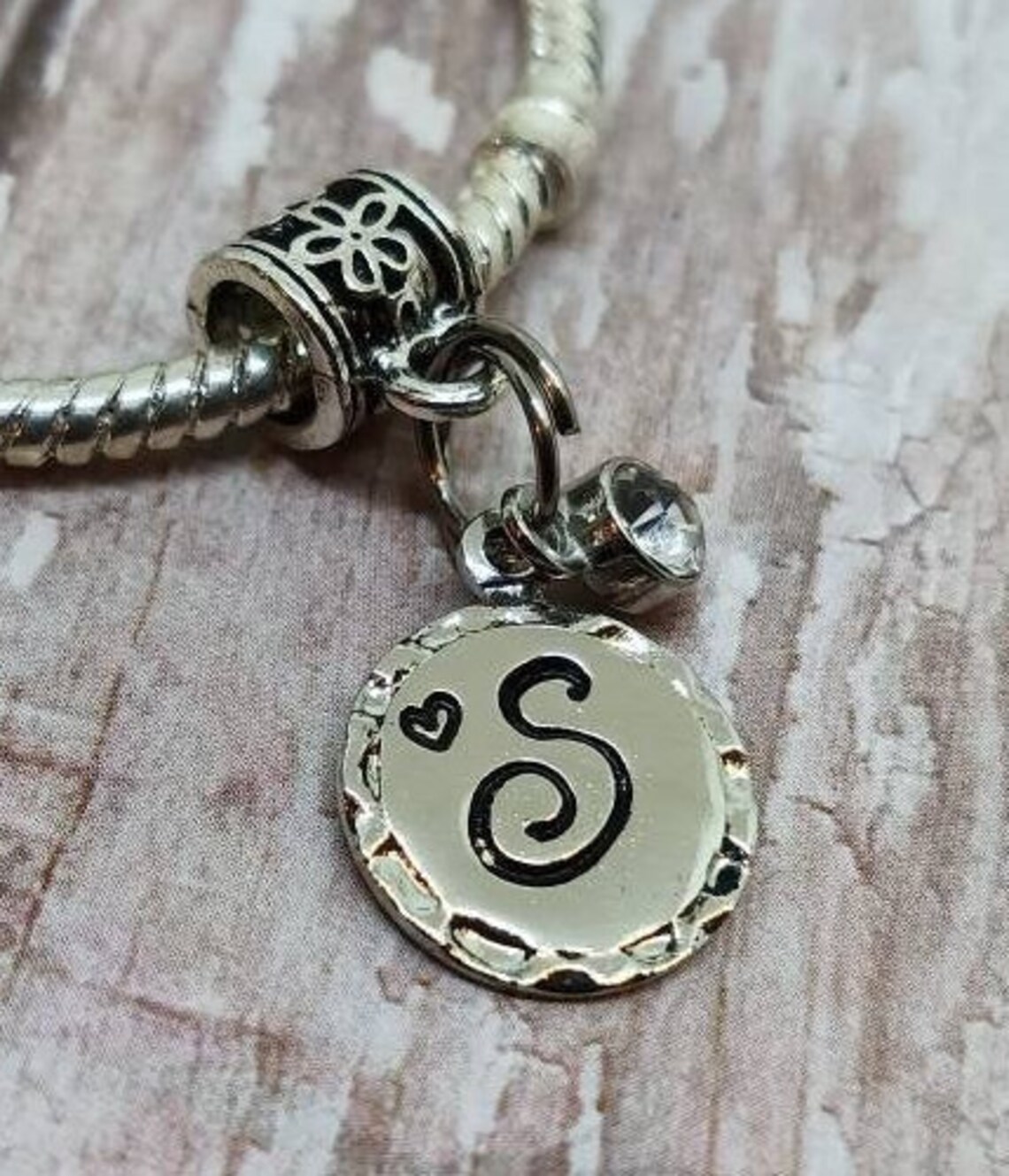 Initial Charm Charm Bracelets European Charm Bracelets | Etsy