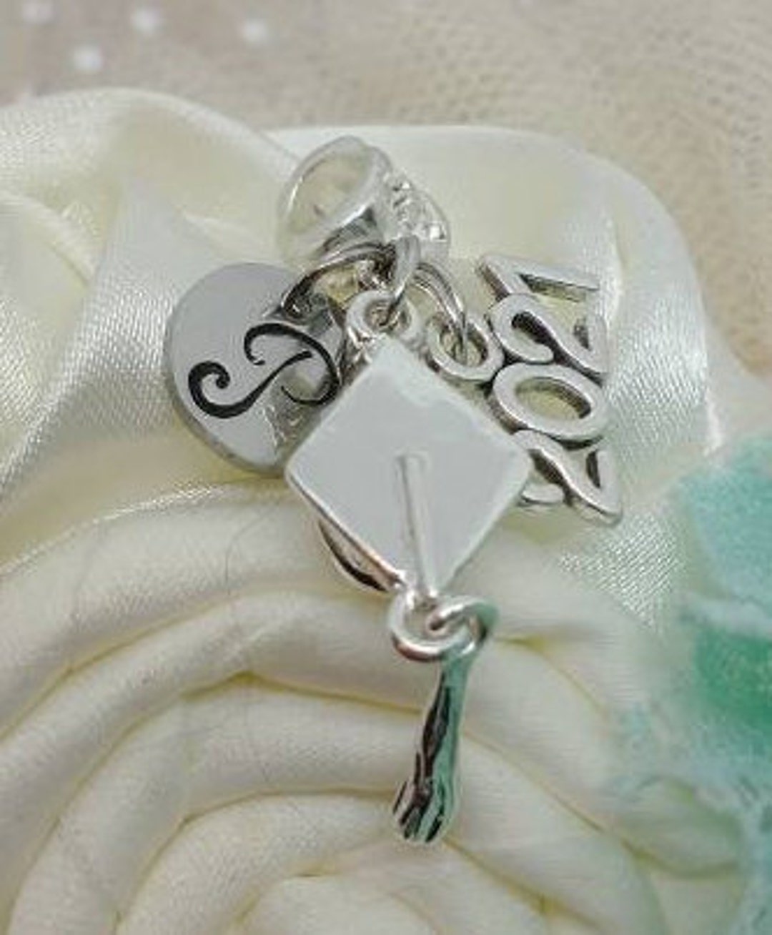 Graduation 2022 or 2023 Initial Charm, Graduation Hat Fits European ...