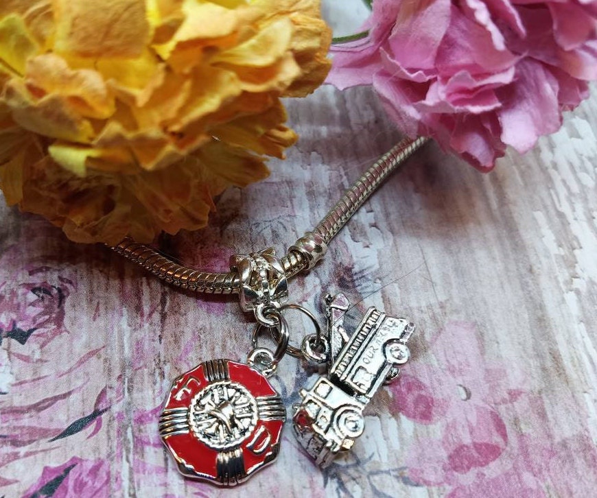 Firefighter fireman charm Maltese cross fire charms 3D | Etsy