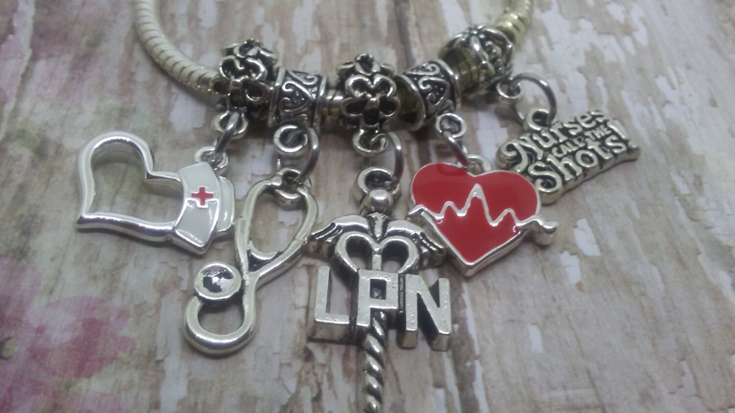 Nurse Charms Charms Charms EKG Heart Beat Stethoscope - Etsy
