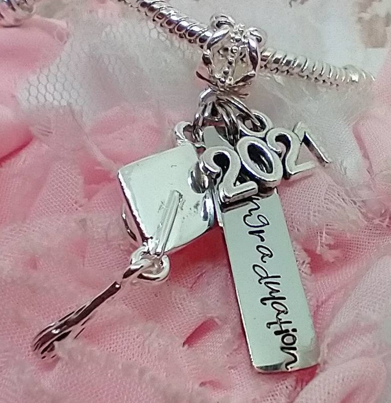 Graduation 2022 2023 Initial Charm Graduation Hat Charm Grad - Etsy