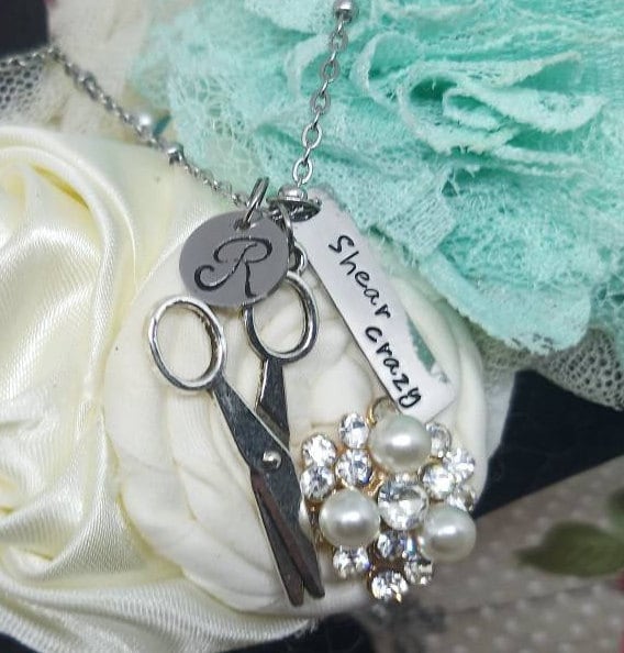 SHEAR CRAZY Initial Hair Dresser Hair Stylist Charms Shear | Etsy