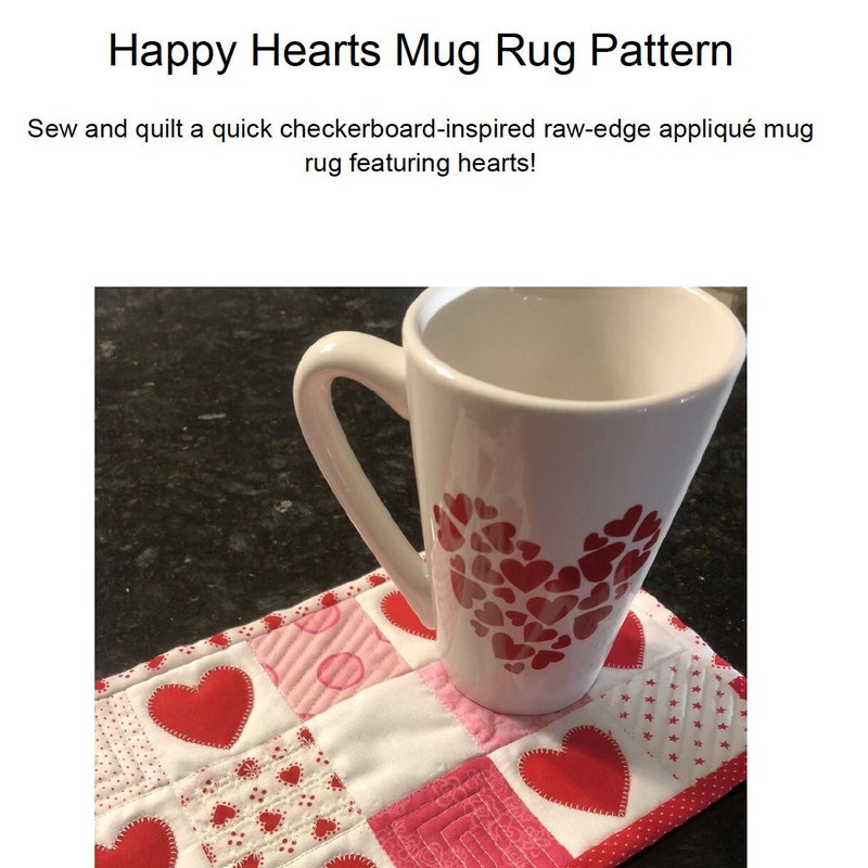 Valentine Mug Rugs - Etsy