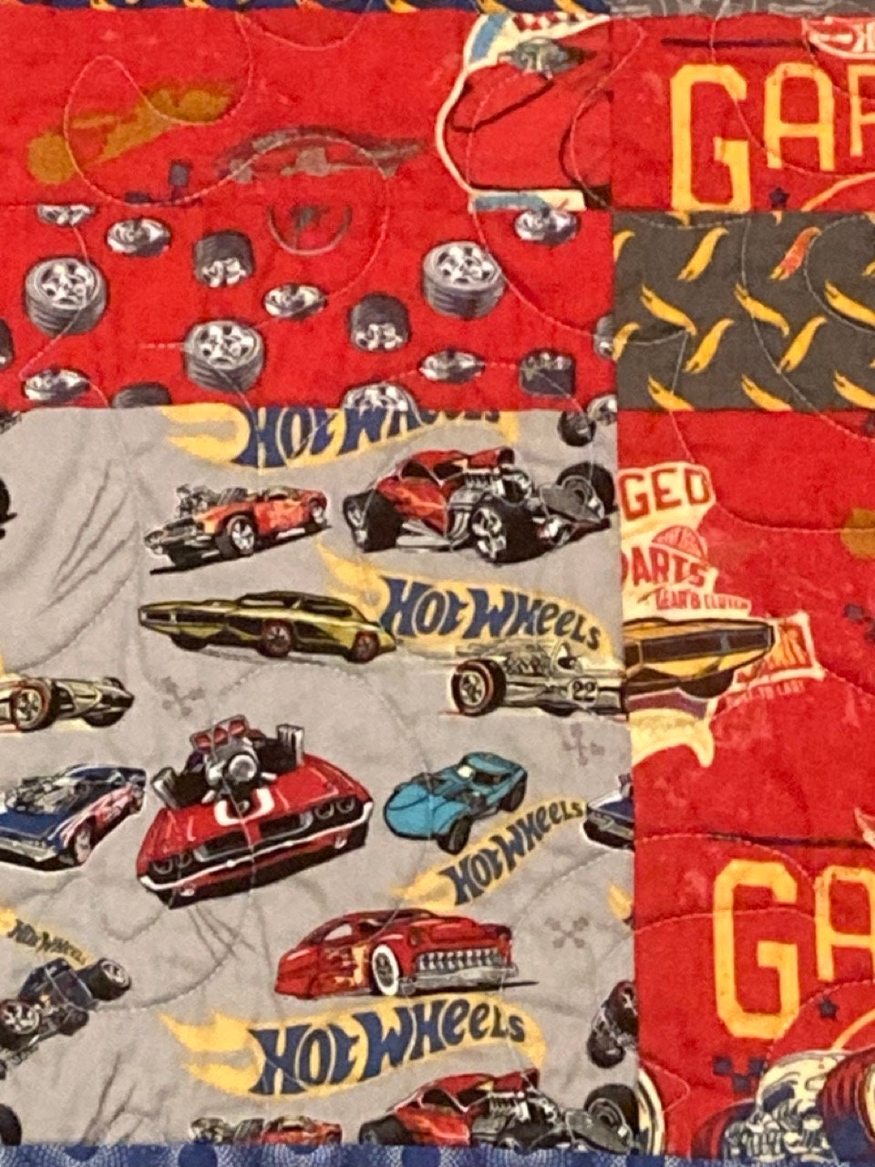 Gift a Hot Wheels Quilted Throw, Wheelchair Coverlet, Wall Hanging, or ...
