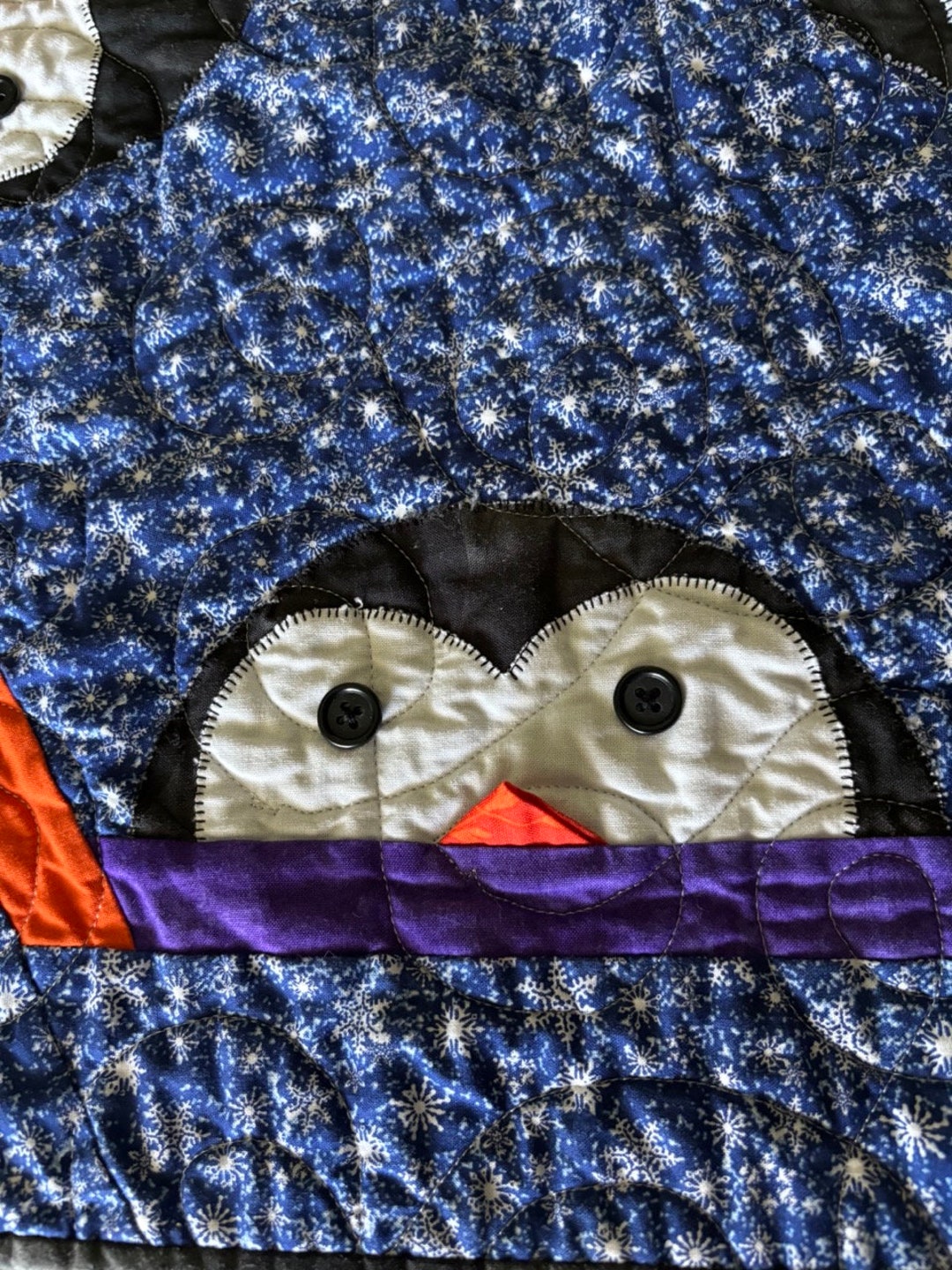 Penguin Reversible Hexagon Table Topper With 3-D Beaks - Etsy