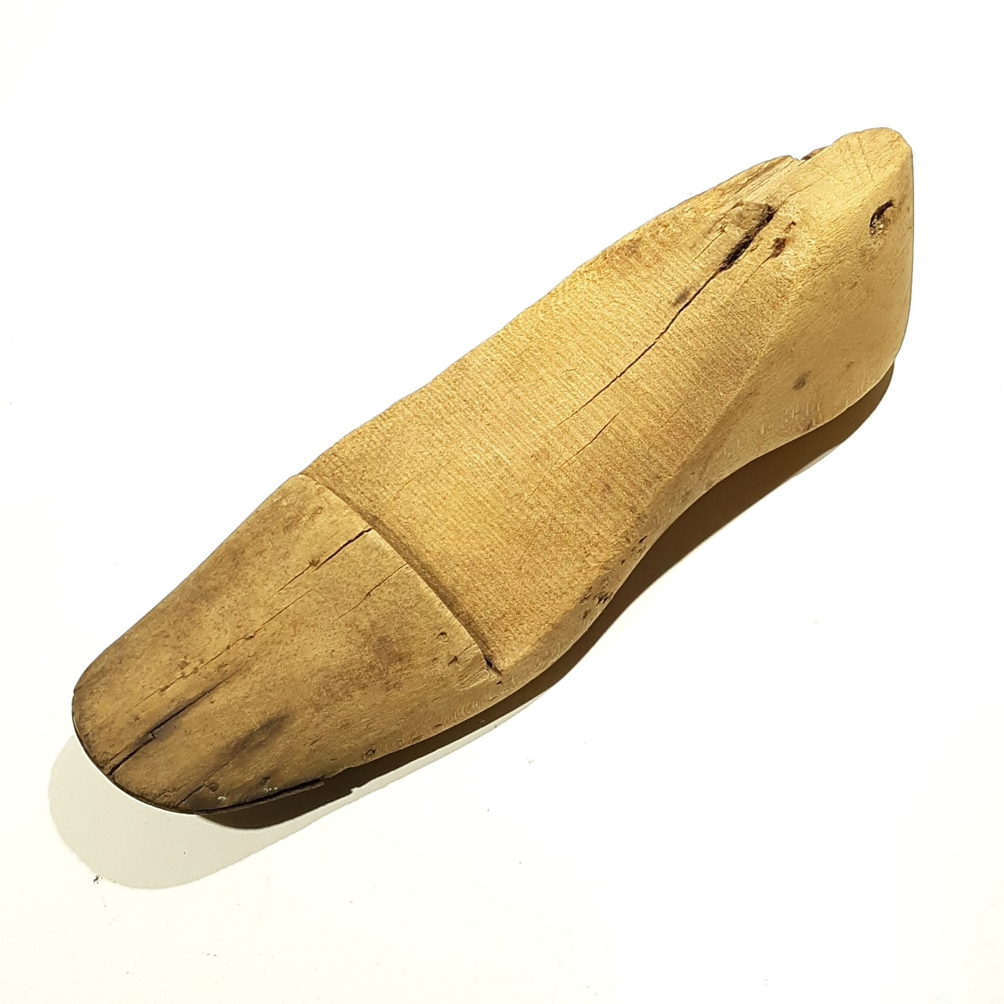 Antique Solid Carved Wood Shoe Form Left Women Size 8? Cobbler ...