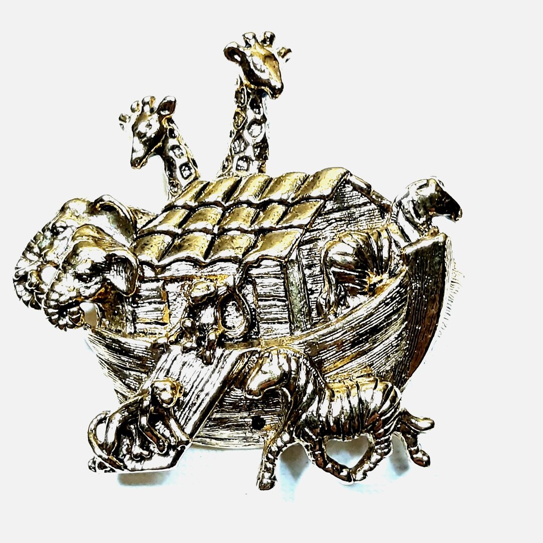 Vintage Noah's Arch Brooch Avon 90s Goldtone - Etsy