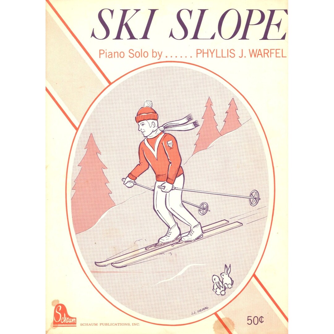 1971 Ski Slope Piano Solo Sheet Music - Etsy