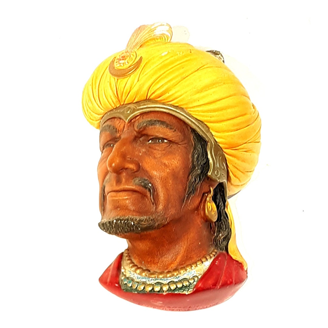 1960's Bossons Saracen Chalkware Bust Head Vintage Hand Painted ...