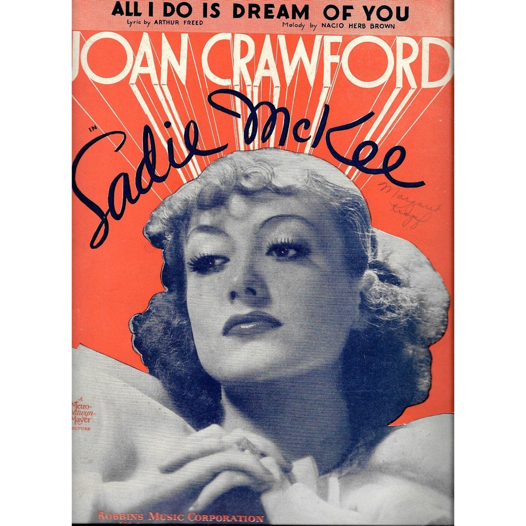 All I Do is Dream of You 1934 Sadie Mckee Piano Ukulele Vocals Sheet Music Crawford - Etsy