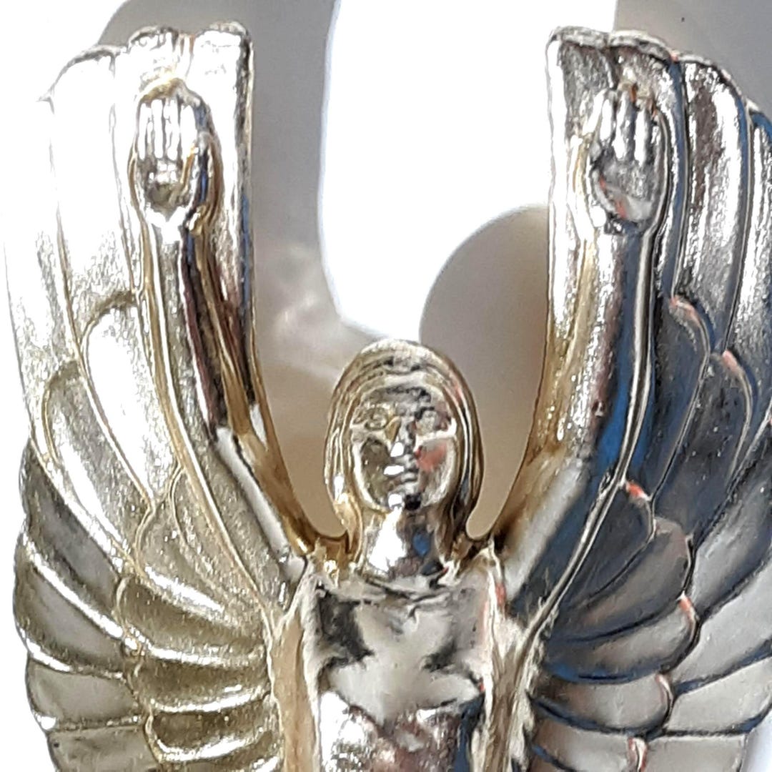 Winged Women Hood Trophy Ornament Gold Tone Metal - Etsy