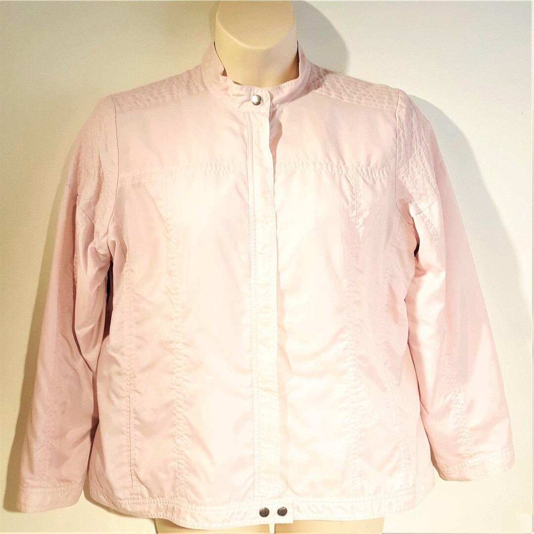 Chicos Zenergy Jacket Women 3 Lined Lightweight Pink Vintage Chicos Zenergy Jacket Women 3 Lined Lightweight Pink Vintage