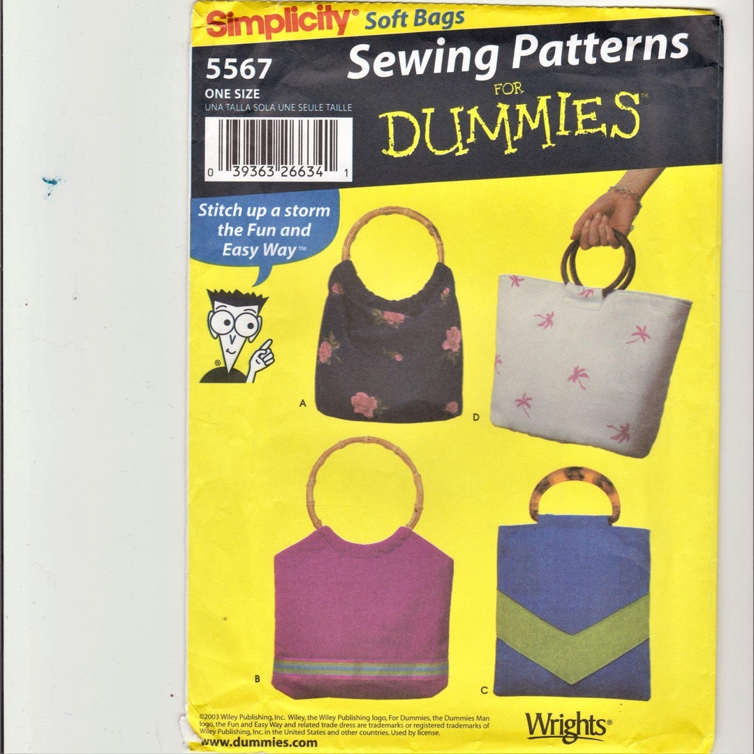 Simplicity Sewing for Dummies Pattern 6928 Tote Purse Shopping Bag ...
