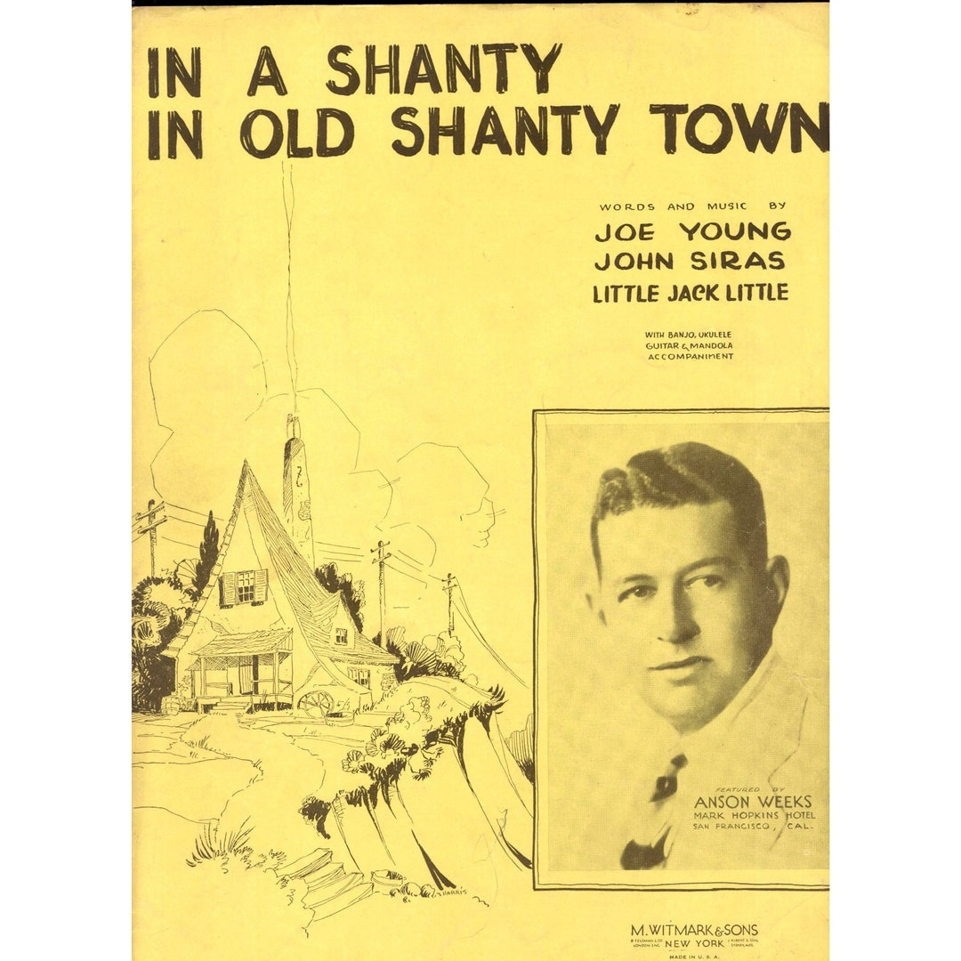 1932 In A Shanty In Old Shanty Town Piano Sheet Music Anson Etsy