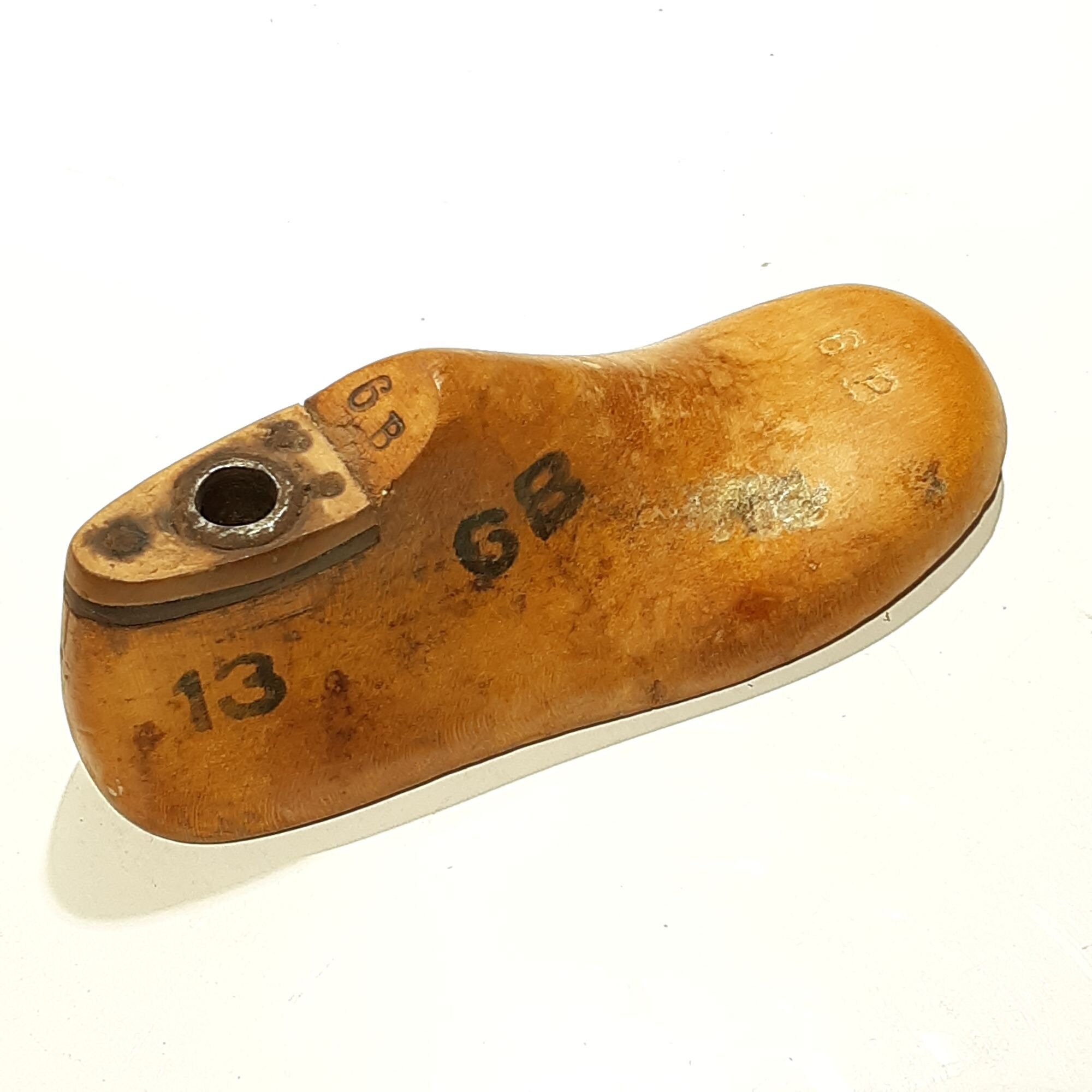 Vintage Stuart Solid Wood Shoe Tree Form Right Child Size 6B Cobbler ...