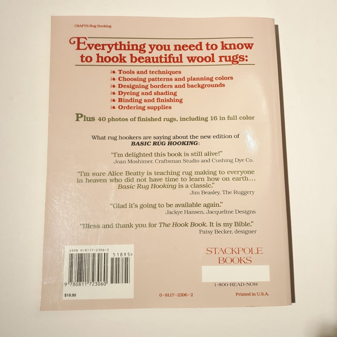 Basic Rug Hooking Book Step-by-step Instructions Hand Hooked Primitive ...