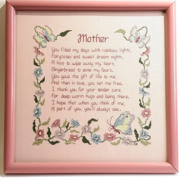 Poem Cross Stitch - Etsy
