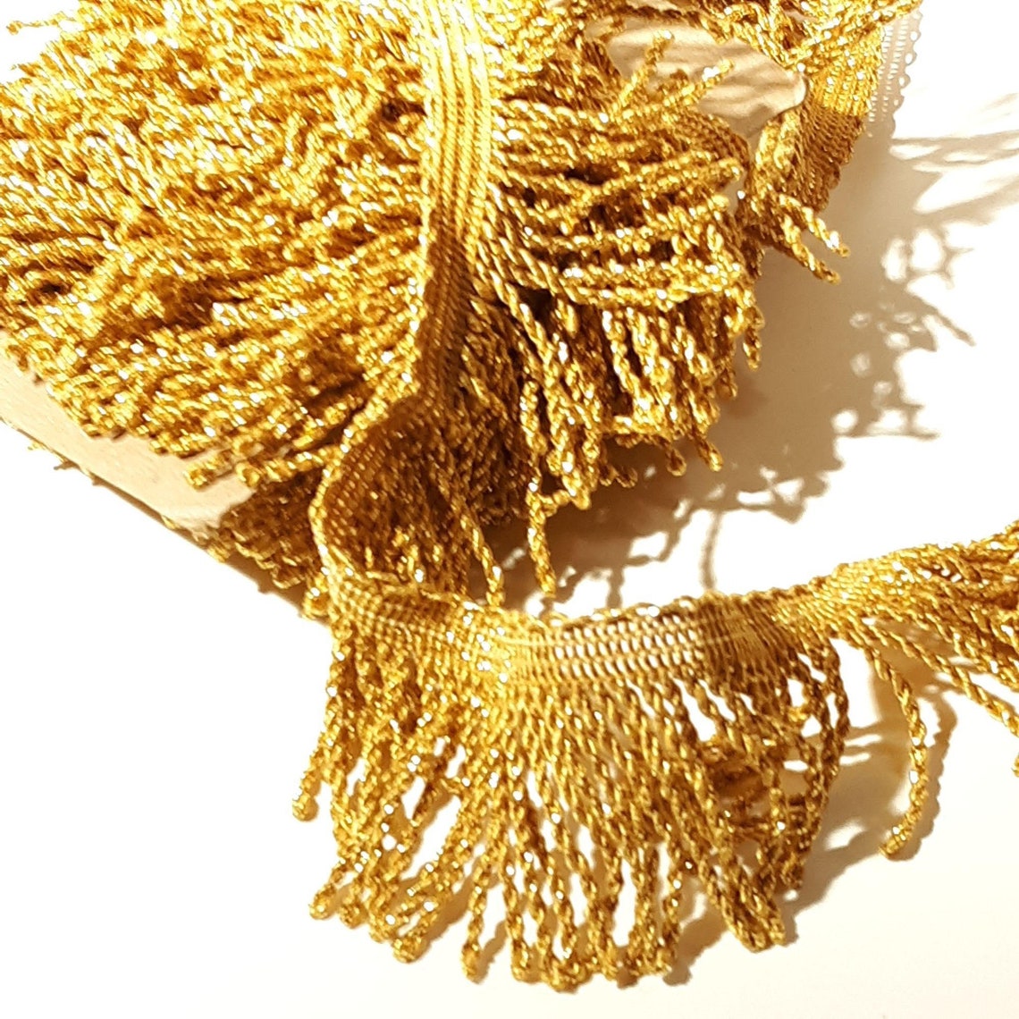 Metallic Gold Bullion Fringe 2 Inch Long Trim With Decorative - Etsy