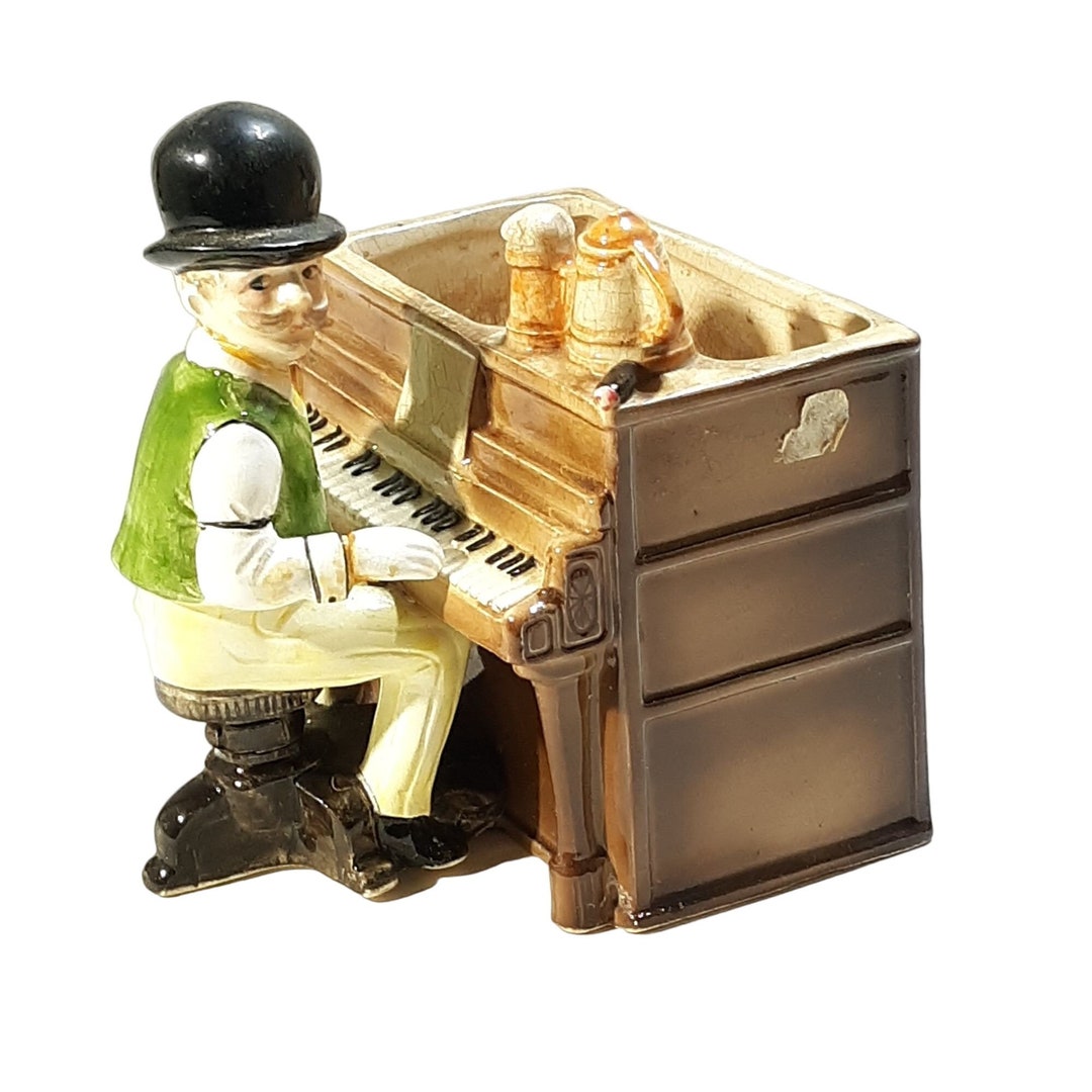 Vintage 1960s Figural Planter Old West Saloon Piano Player - Etsy