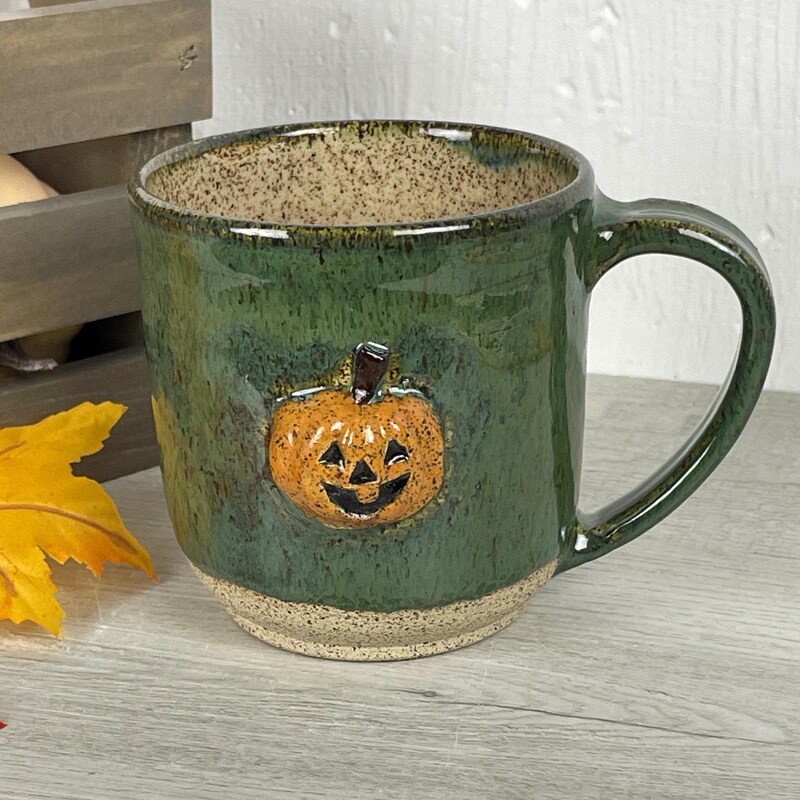 Pumpkin Thrown Mug - Etsy