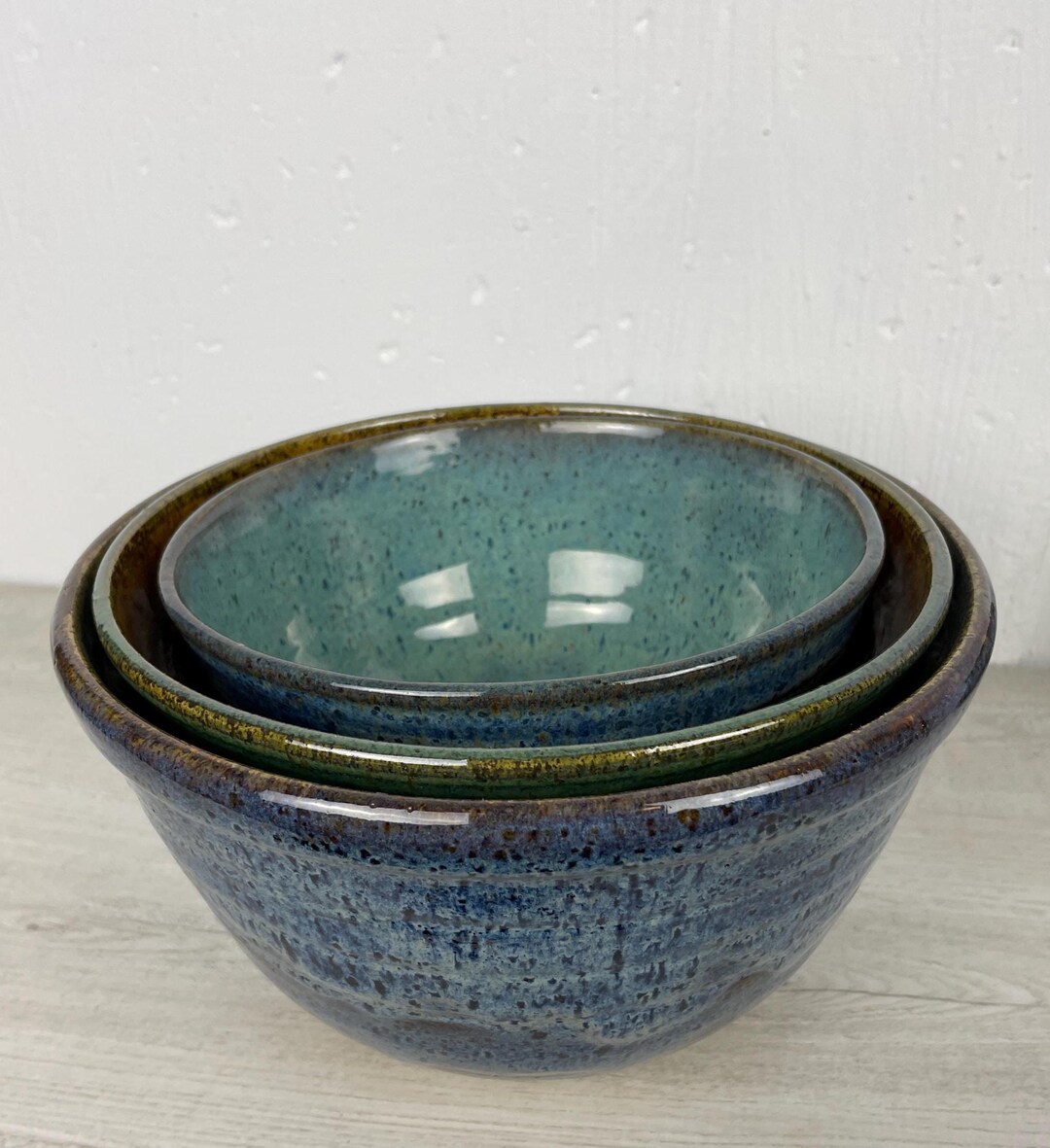 Extra Large Bowls: Nesting Mixing Serving Bowls, Multiple Colors, Hand ...