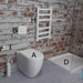 Modern White Plastic Miniature Bathroom Set in 1:12 Scale for ...