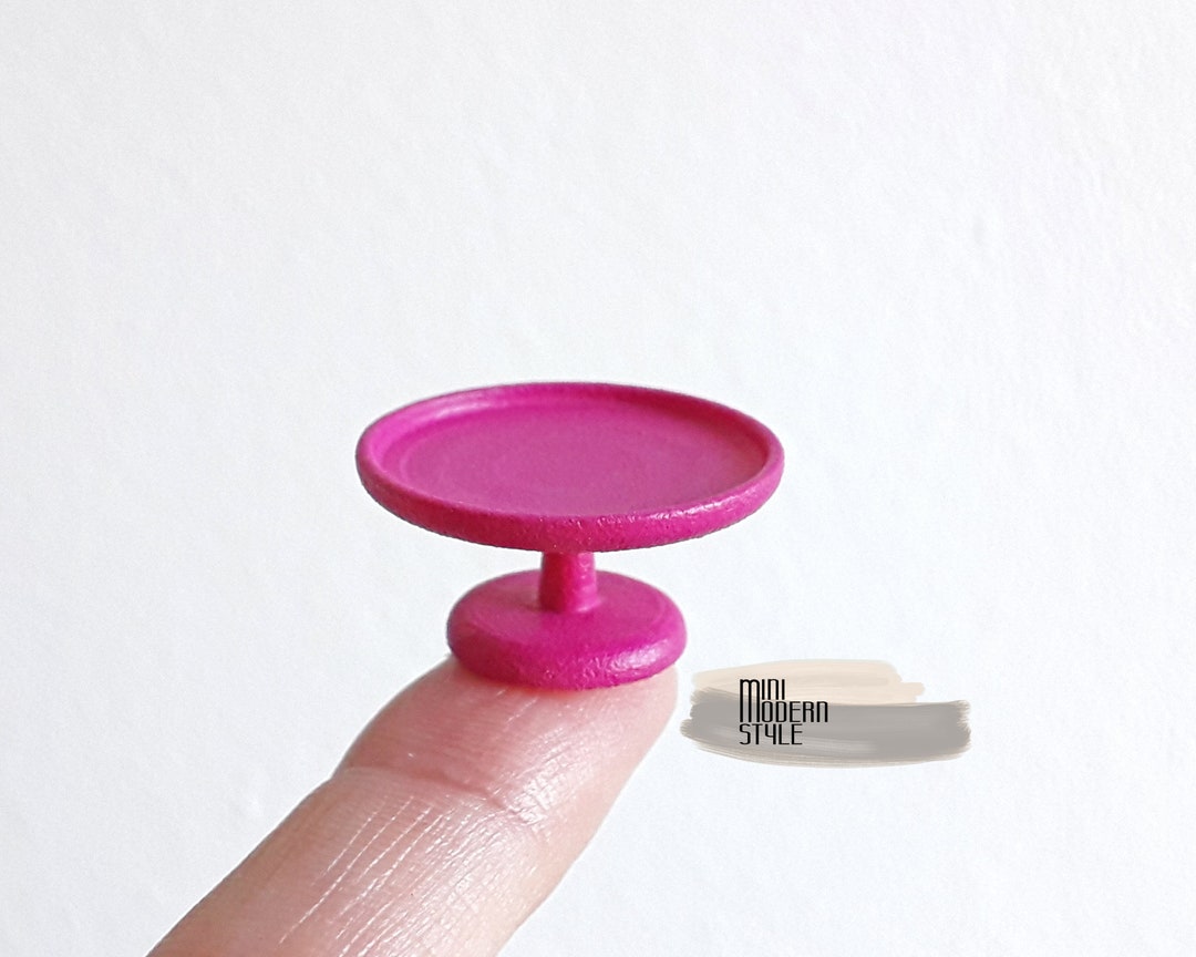Round Maggie Model Plastic Colored 1:12 Scale Round Cake Stand for ...