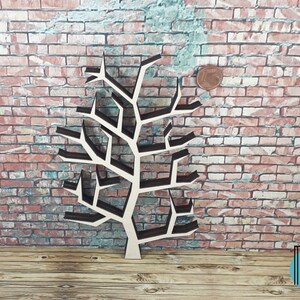 Modern Wooden Tree Library in 1:12 Scale for Dollshouse - Etsy