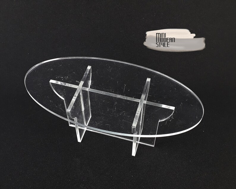 Oval Table in Plexiglass in Scale 1:12 for Doll Houses - Etsy