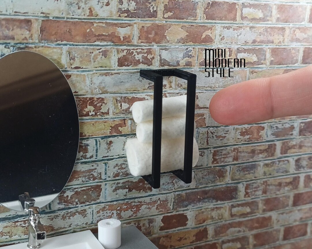 Modern Vertical Towel Rack Bra Model in 1:12 Scale Colorful Plastic ...