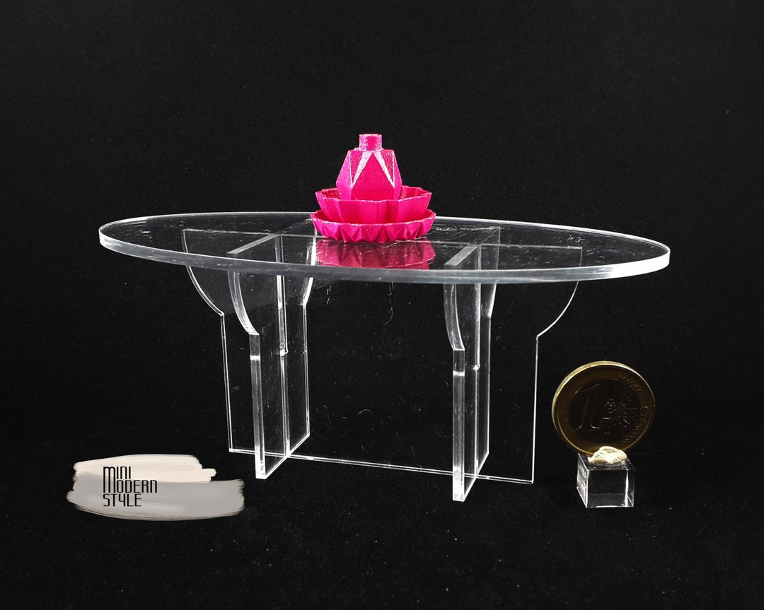 Oval Table in Plexiglass in Scale 1:12 for Doll Houses - Etsy