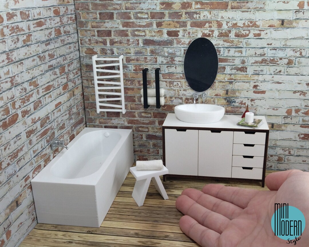 Odelia Colorful Plastic Miniature Model Bathtub in 1:12 Scale for ...