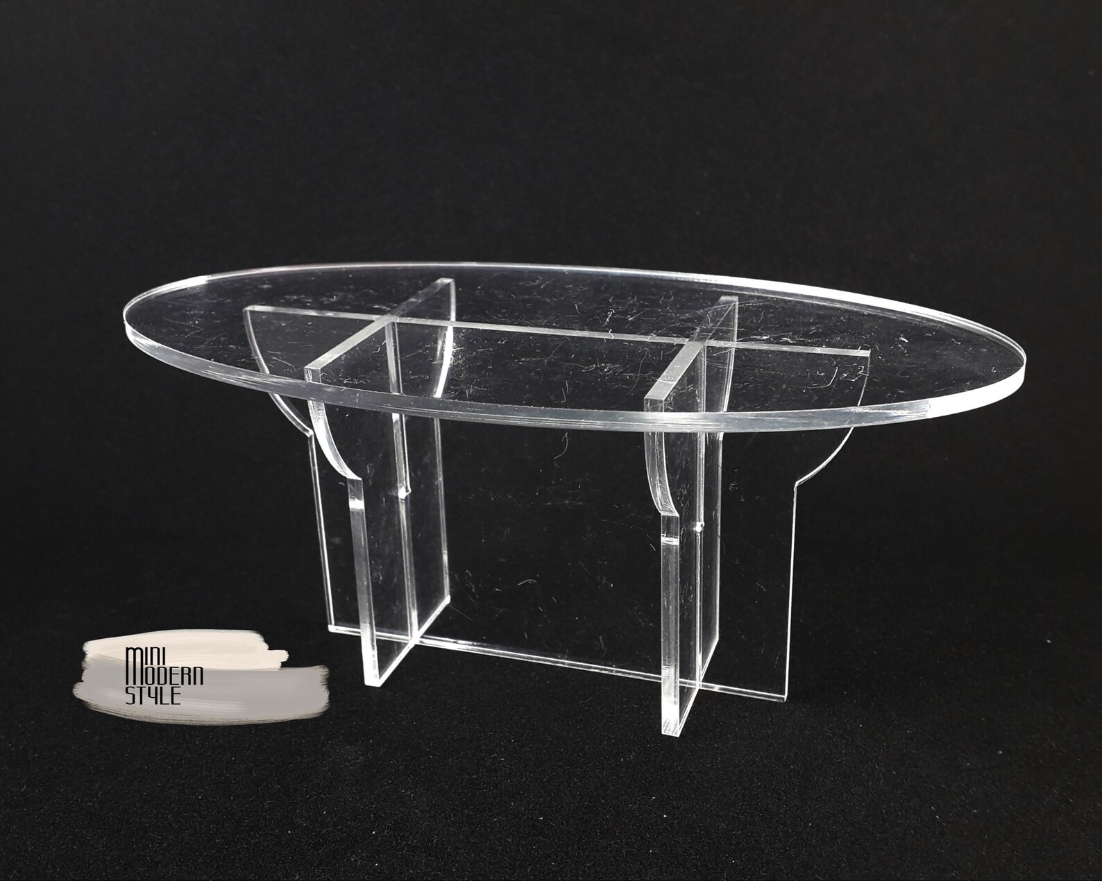 Oval Table in Plexiglass in Scale 1:12 for Doll Houses - Etsy