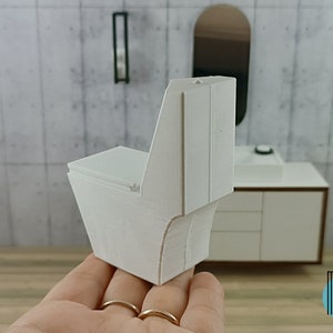 Modern One-piece Floor Toilet Model Diamante in 1:12 Scale Colorful ...