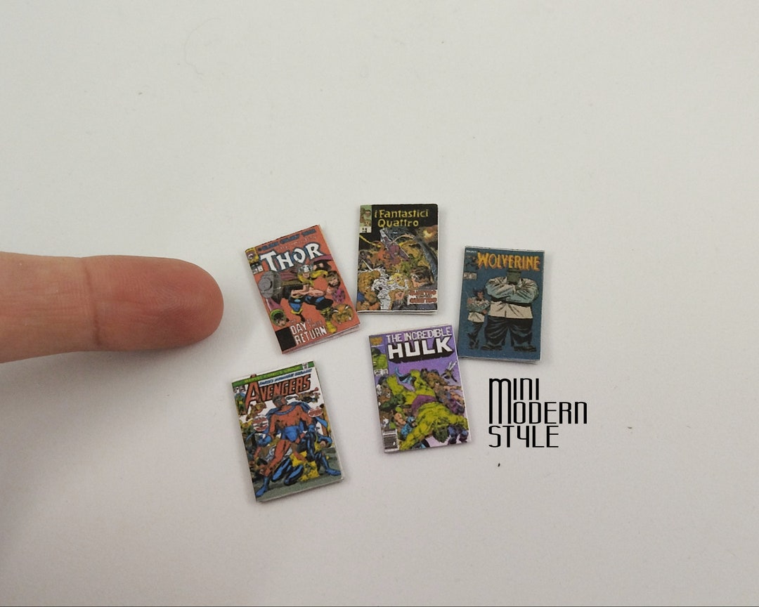 Mix 25 Miniature Comics in 1:12 Scale for Dollshouse - Etsy