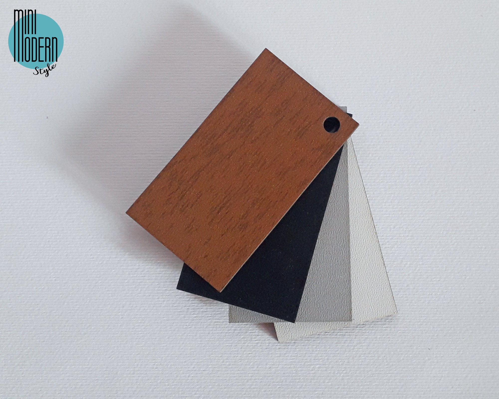 Set bagno moderno in miniatura in plastica nera in scala 1:12 - Etsy Italia