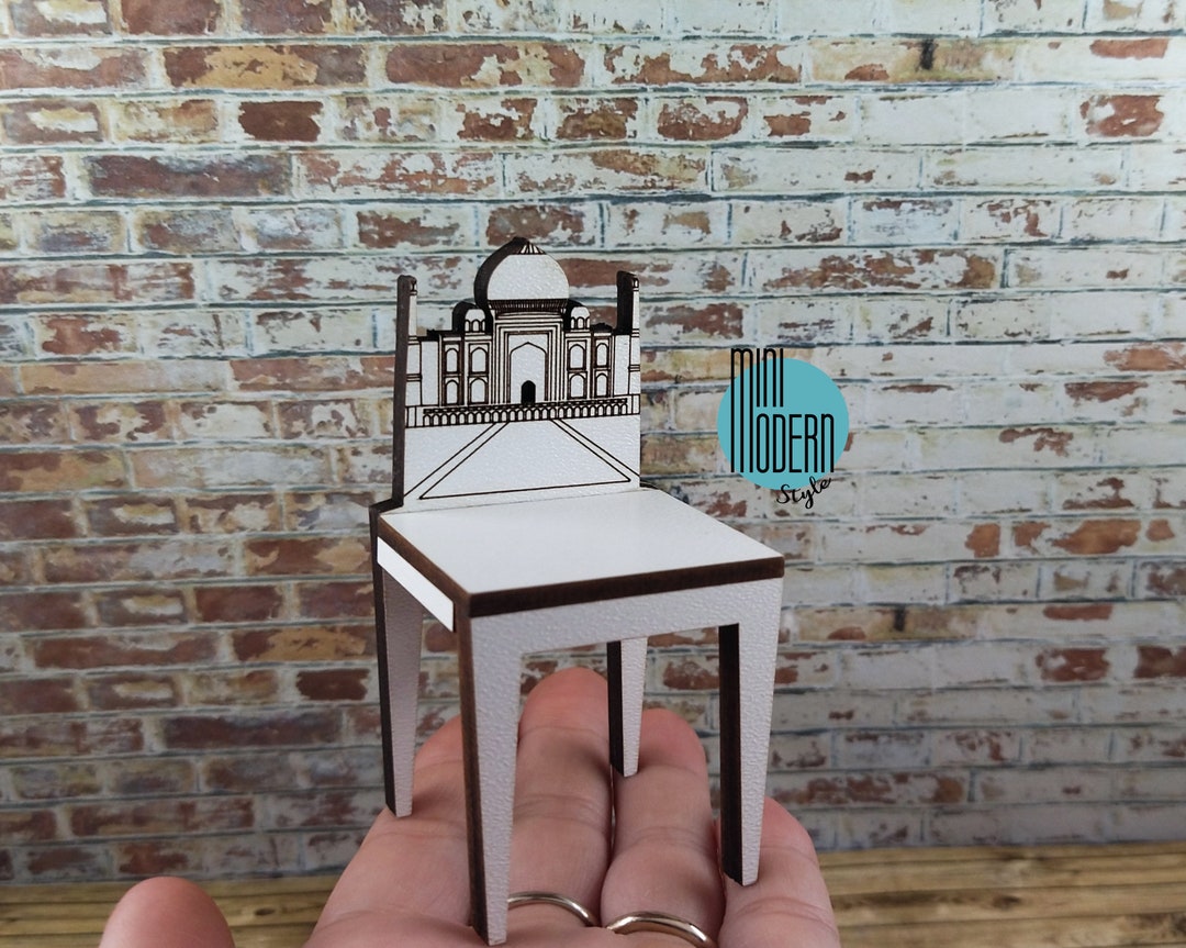 Taj Mahal Chair in Coated MDF in 1:12 Scale for Dollshouse - Etsy