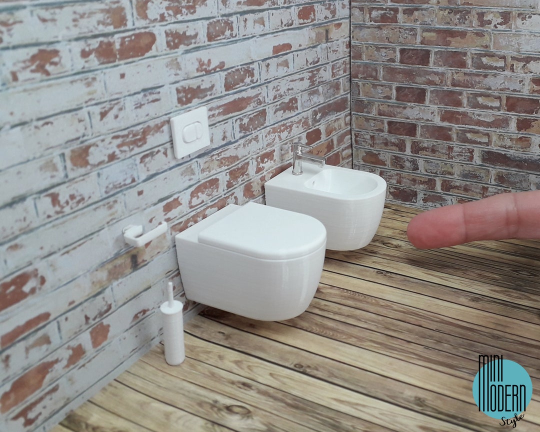 Modern Hanging Bidet Model Alyssia in 1:12 Scale Colorful Plastic ...