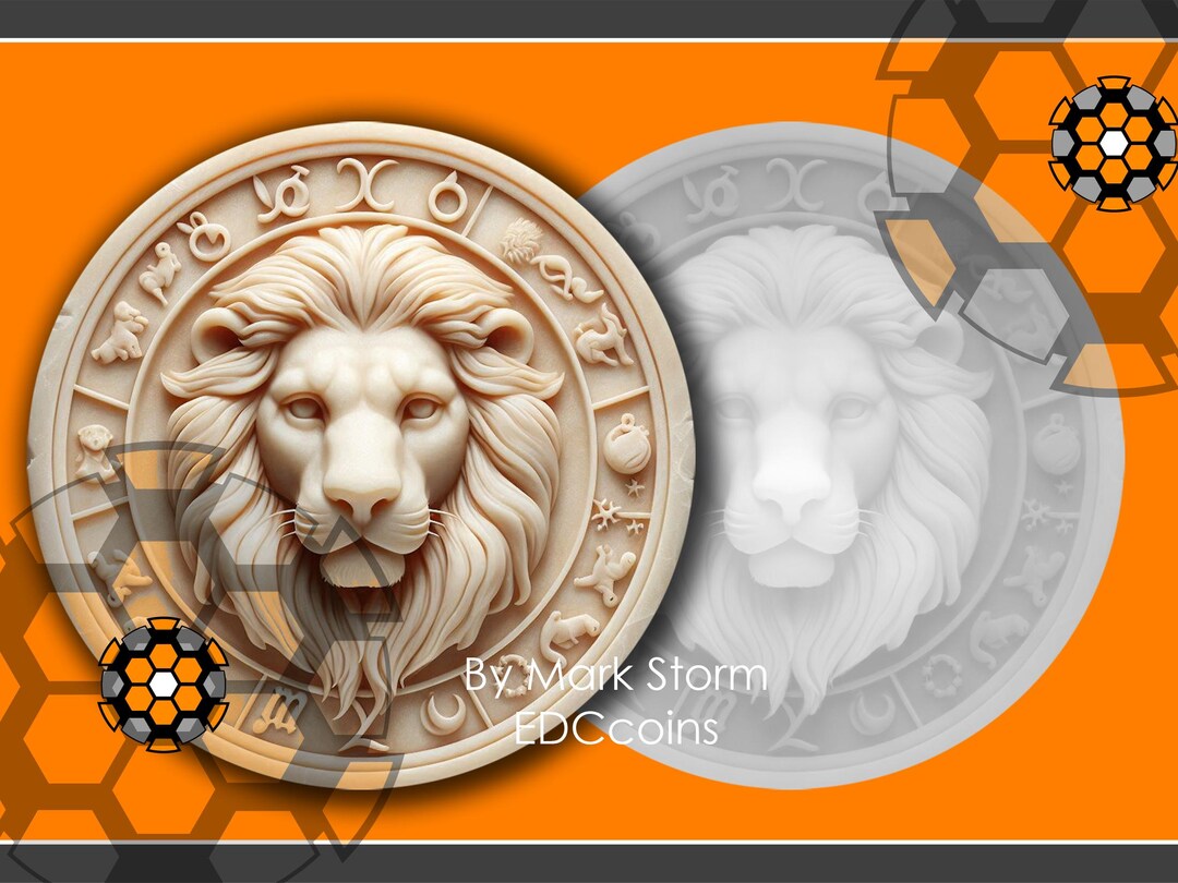 Leo Zodiac Sign Design for 3d Laser Engraving & STL for 3d Printing ...