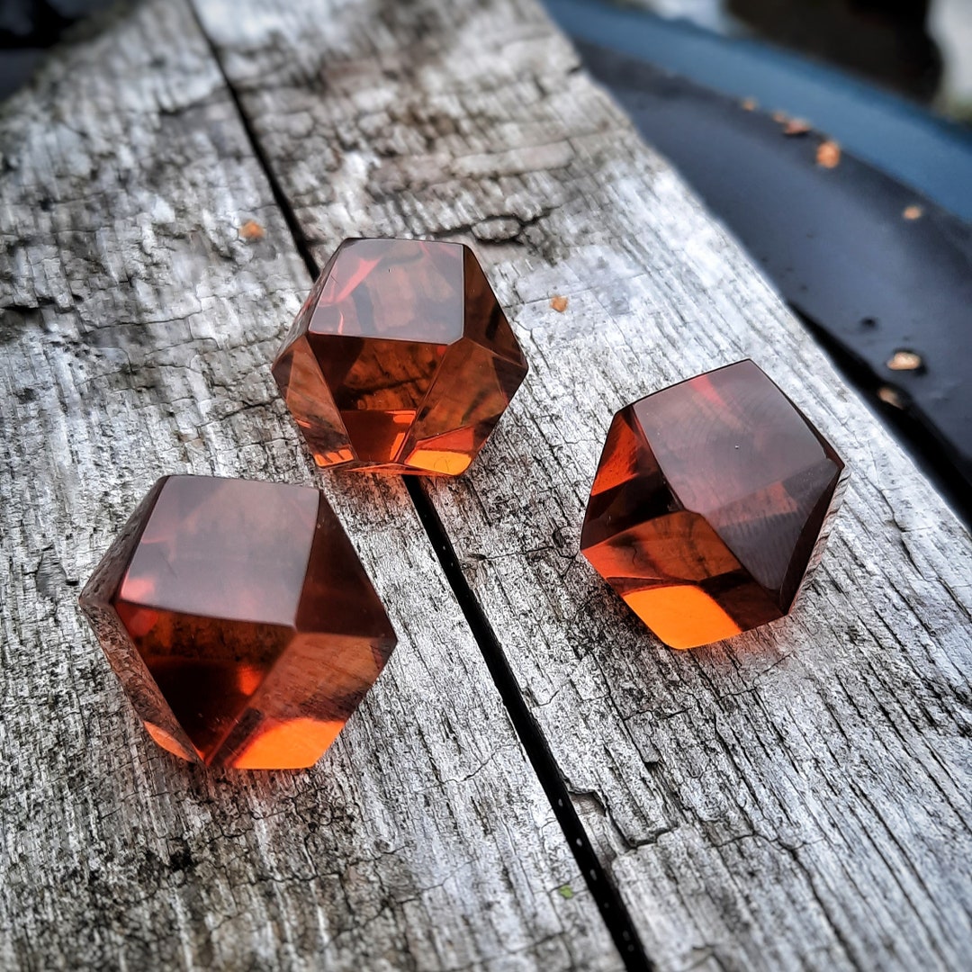 Ultem diamond Dice EDC Worry Nuggets/cubes in Faceted Ultem High Gloss ...