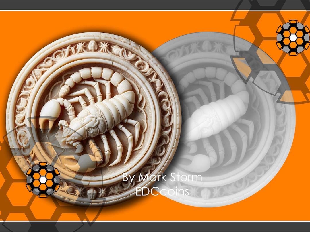 Zodiac Sign Scorpio Design for 3d Laser Engraving With Height Map ...