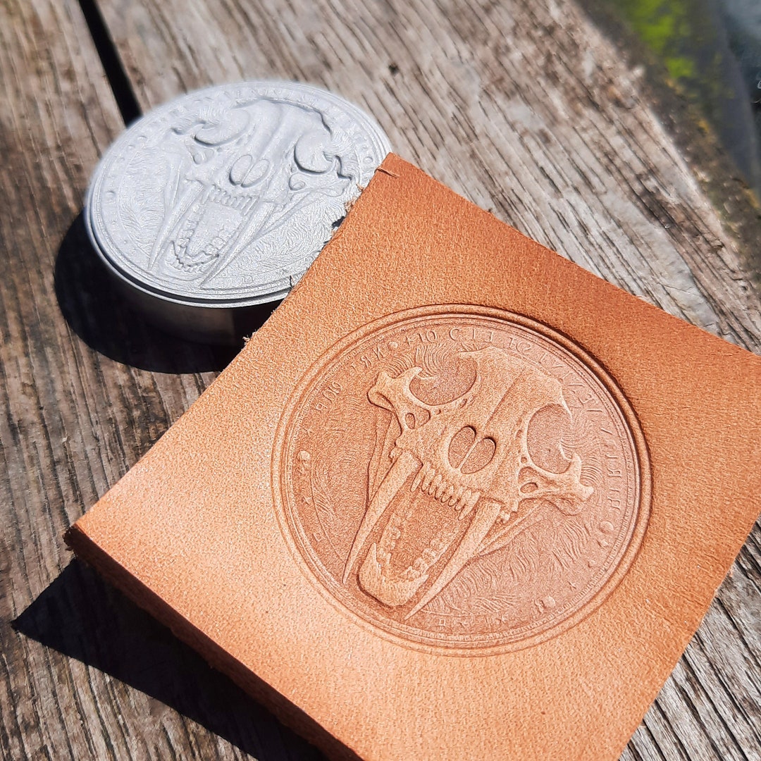 1 5/8" Aluminum Round Stamp | 40mm Leather Crafting Tool | Embossed ...