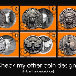 Viking Tree of Life Coin for 3d Laser Engraving With Height Map ...