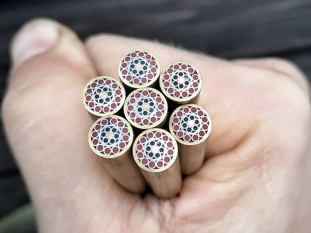 Red Dots Mosaic Pins 8mm - 5/16" for Knife Scales Handle Fastening ...