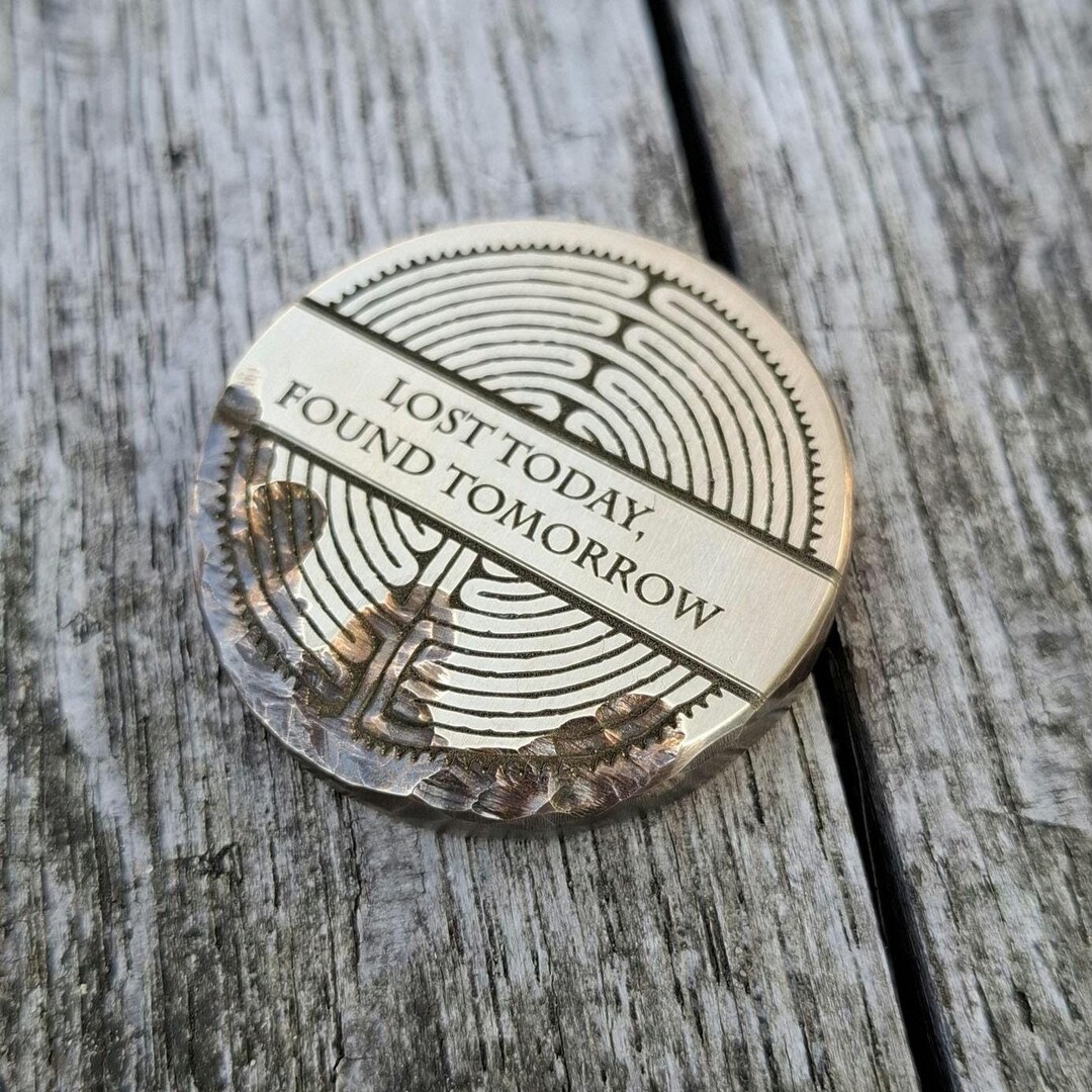 Maze Labyrinth EDC Pocket Coin With "lost Today, Found Tomorrow ...