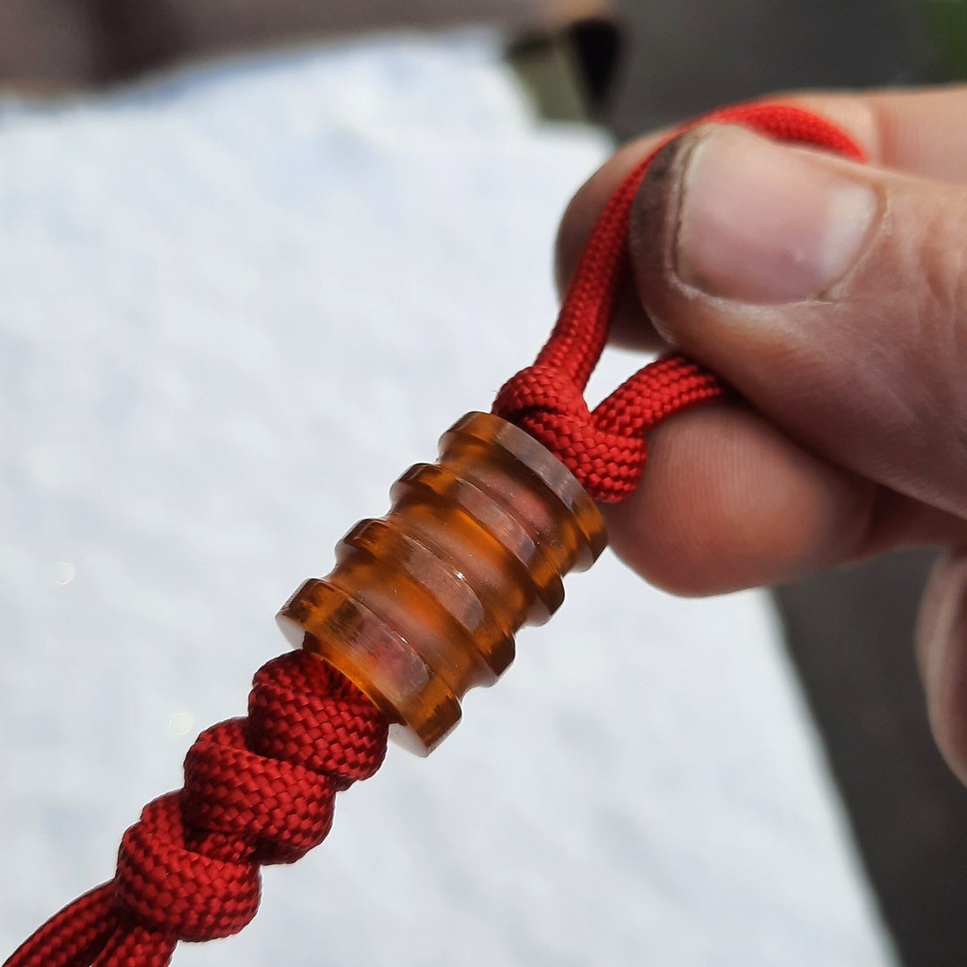 Grooved Ultem Knife Bead, Hand-turned From Transparent Ultem U1000 Long ...