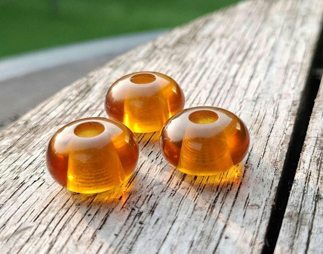 Handmade Ultem Lanyard Bead | Rounded Disc Shape | Everyday Carry Knife ...